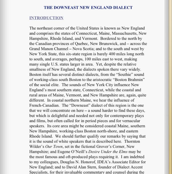 The Downeast New England Dialect | Paul Meier Dialect Services