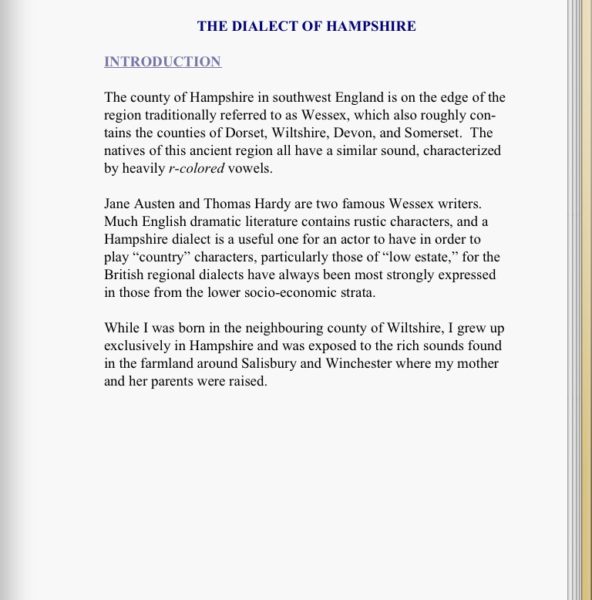 The Hampshire Dialect | Paul Meier Dialect Services