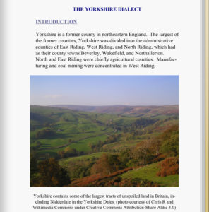 The Yorkshire Dialect | Paul Meier Dialect Services
